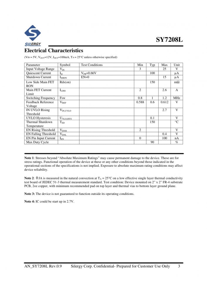 SY7208LABC datasheet page 3