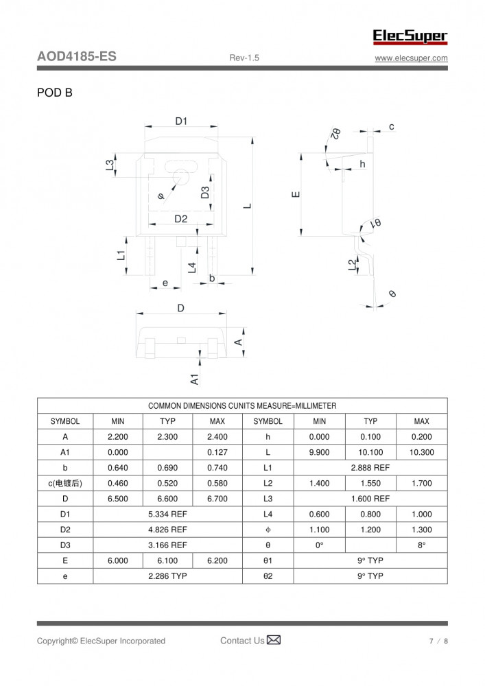 AOD4185-ES datasheet page 7