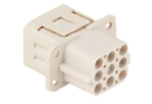 Heavy-Duty Screw Axial Terminal Insert, Male, 2-Pole, 40A, Silver (Ag) Plated Contacts, Size 3A «21x21», with Insulating Shrink Tube, 4.00-10.00mm² wire