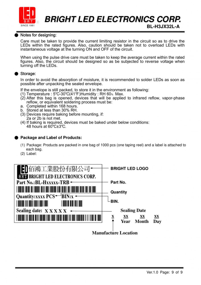BL-H3JX32L-A datasheet page 8