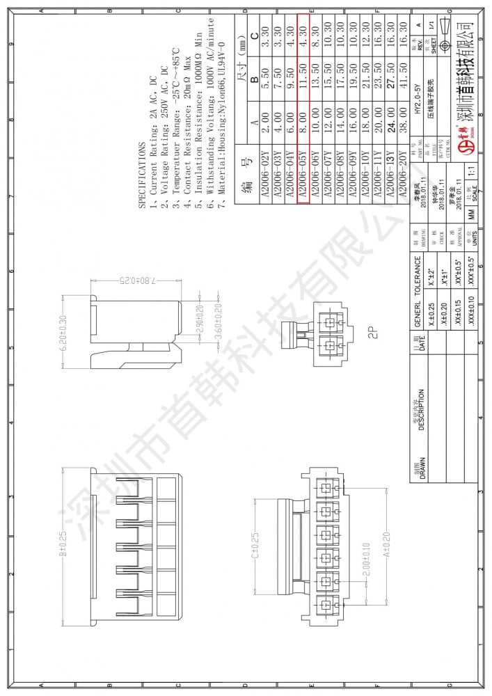 HY2.0-5Y specification page 1