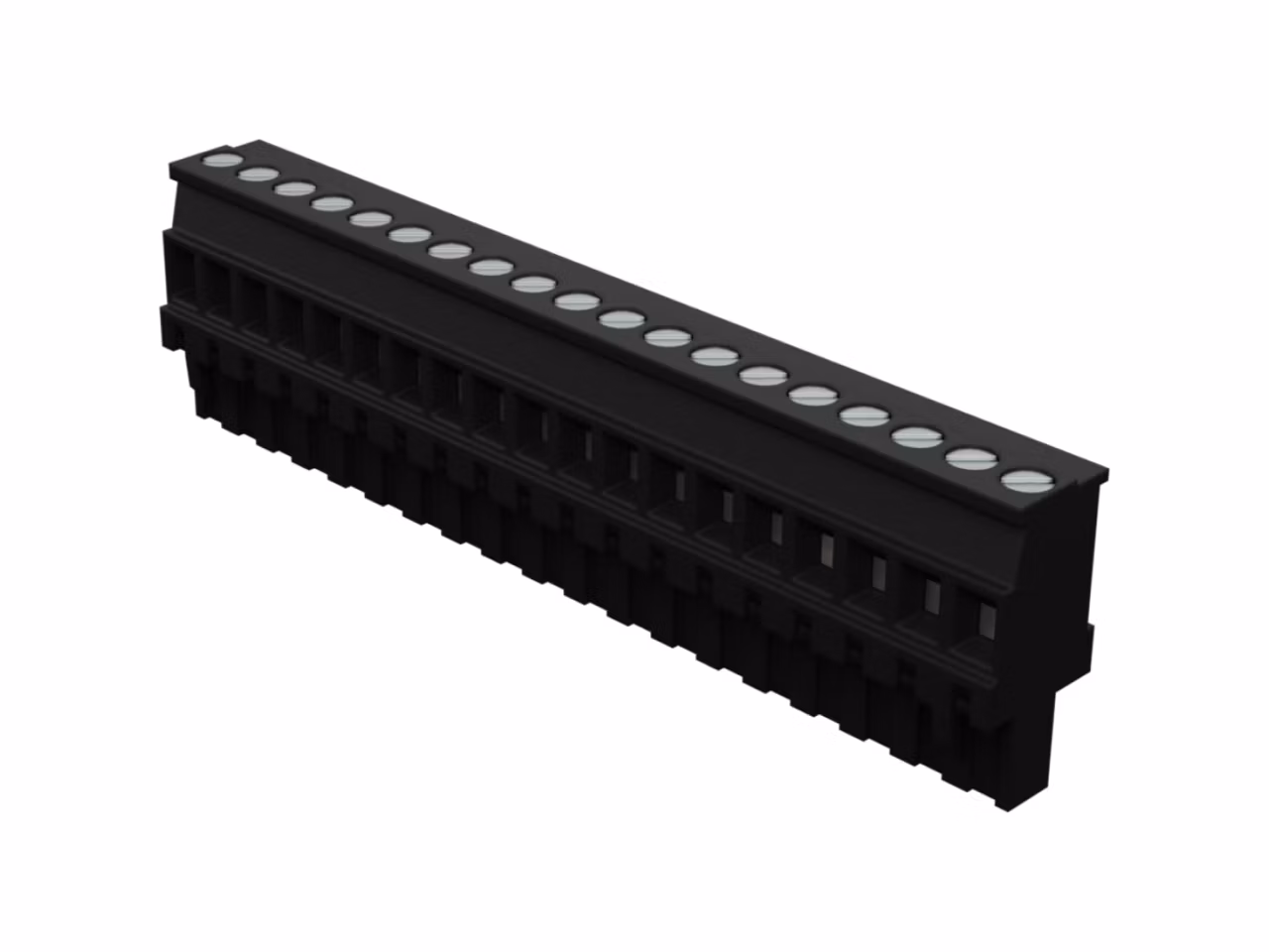 5.08mm Pitch Eurostyle Vertical Plug, with Reverse Imprinting, Front Wire Entry, Black, 19 Circuits for sale