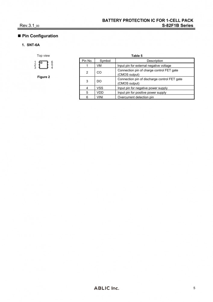 ABLIC S-82F1B datasheet page 5