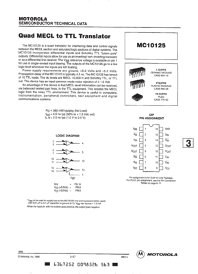 Rochester Electronics MC10125L for sale
