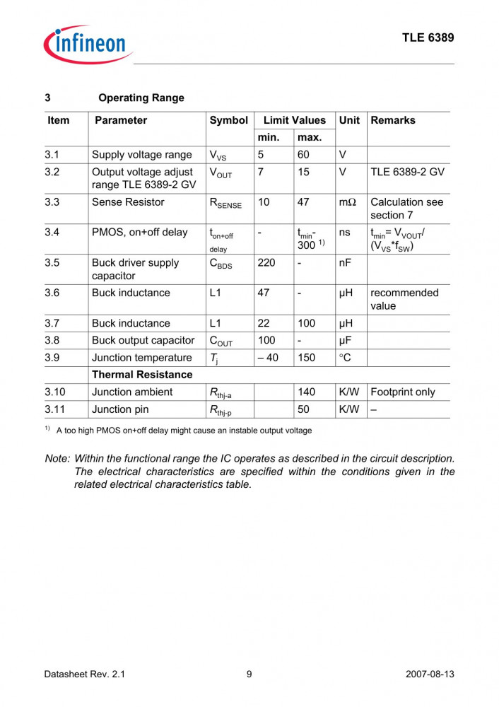 TLE6389-3GV50 datasheet page 9
