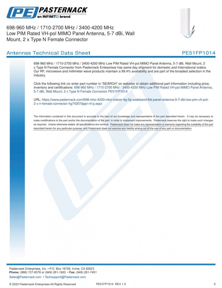 PE51FP1014 technical document page 3
