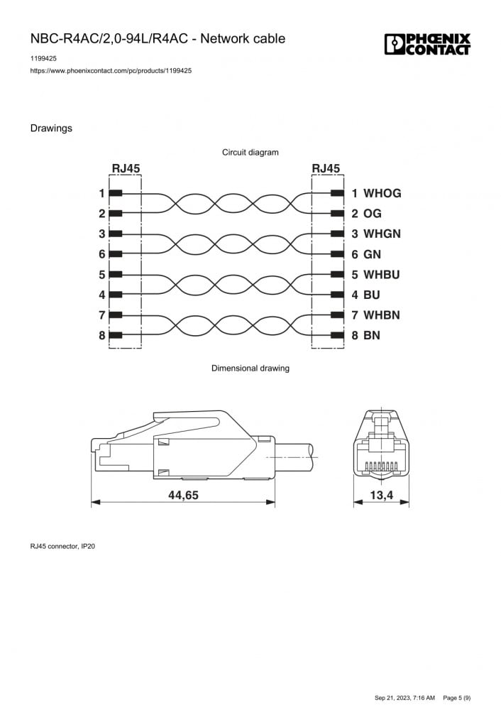 Phoenix Contact 1199425 technical document page 5