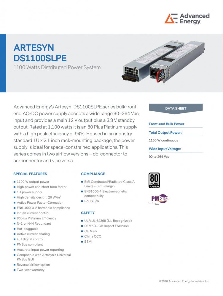 DS1100SLPE-3 datasheet page 1