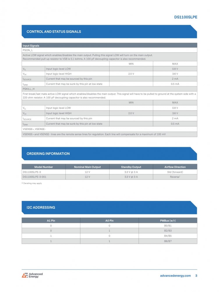 DS1100SLPE-3 datasheet page 3
