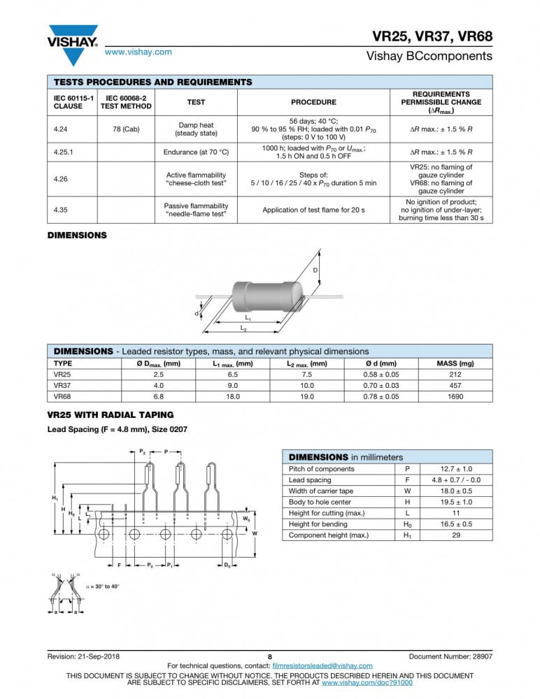 VISHAY VR68 datasheet page 8