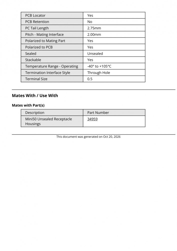 Technical document image 3 for MOLEX 2133558383