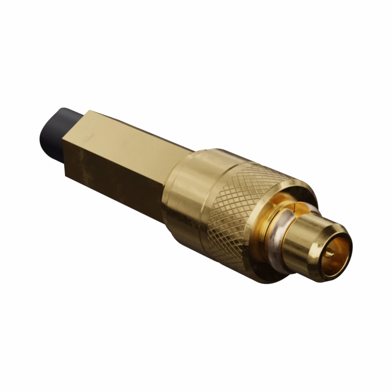 MMCX Plug, Straight, Crimp, RG-174, RG-188 and RG-316 Cable, Brass Body, Gold (Au) Plating, 500 Pieces Per Bag, 50 Ohms for sale