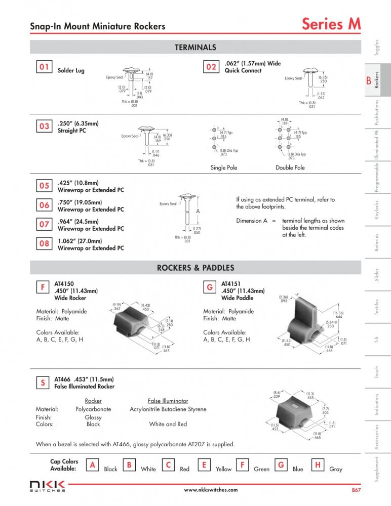 NKK Switches technical document page 6