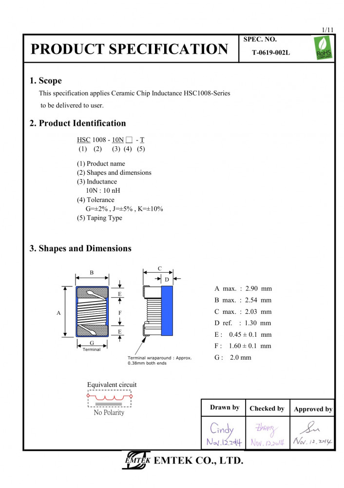 EMTEK HSC1008 datasheet page 2