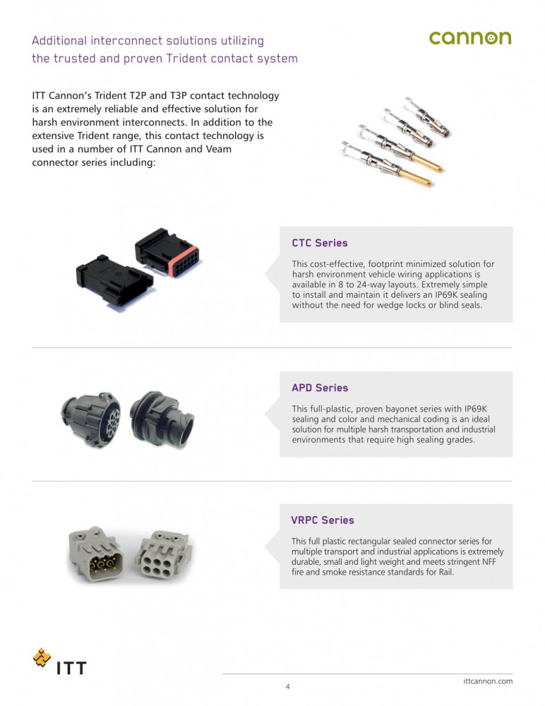 ITT Cannon Trident catalog page 4