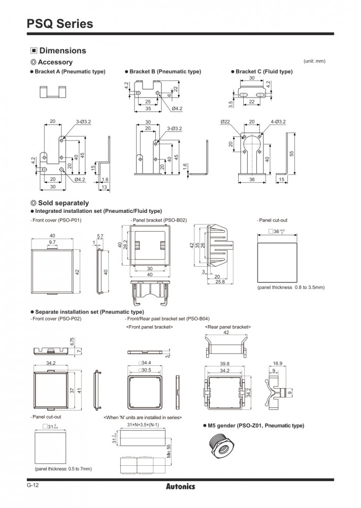 Autonics PSQ technical document page 4