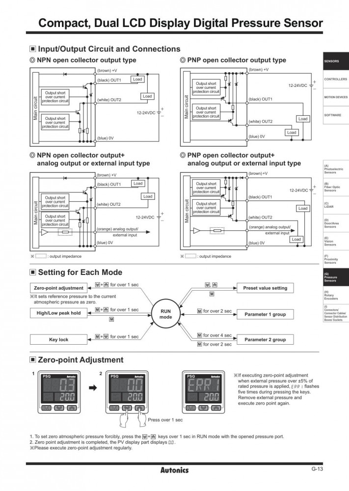 Autonics PSQ technical document page 5