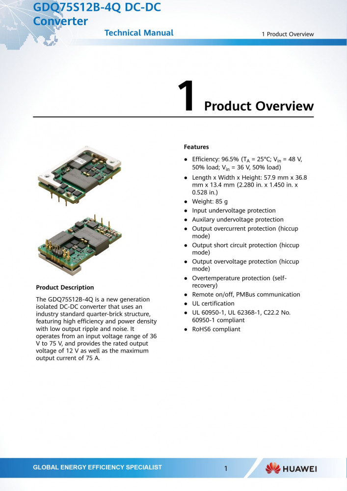 GDQ75S12B-4Q technical manual page 6