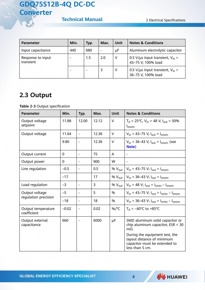 GDQ75S12B-4Q technical manual page 9