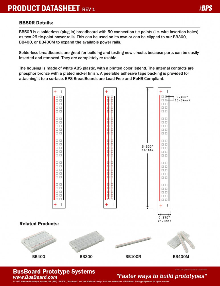 BB50R technical document, page 2