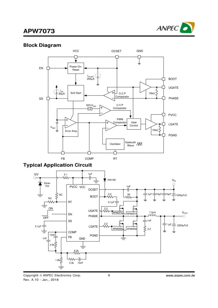 APW7073 datasheet page 9