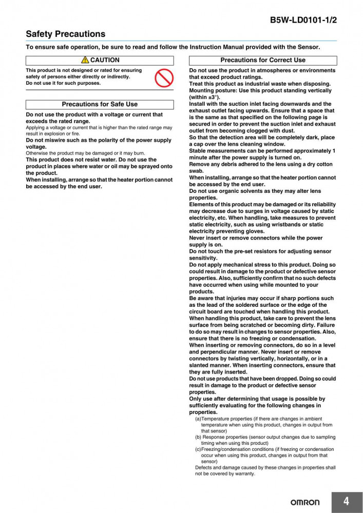 B5W-LD0101-2 technical document page 4