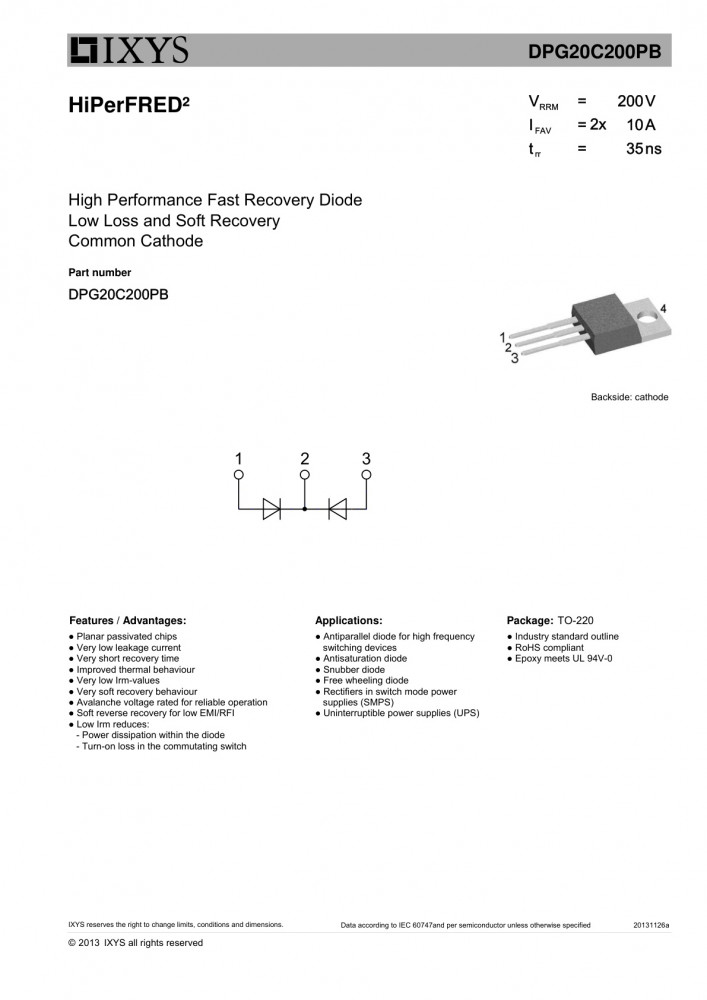 DPG20C200PB datasheet page 1