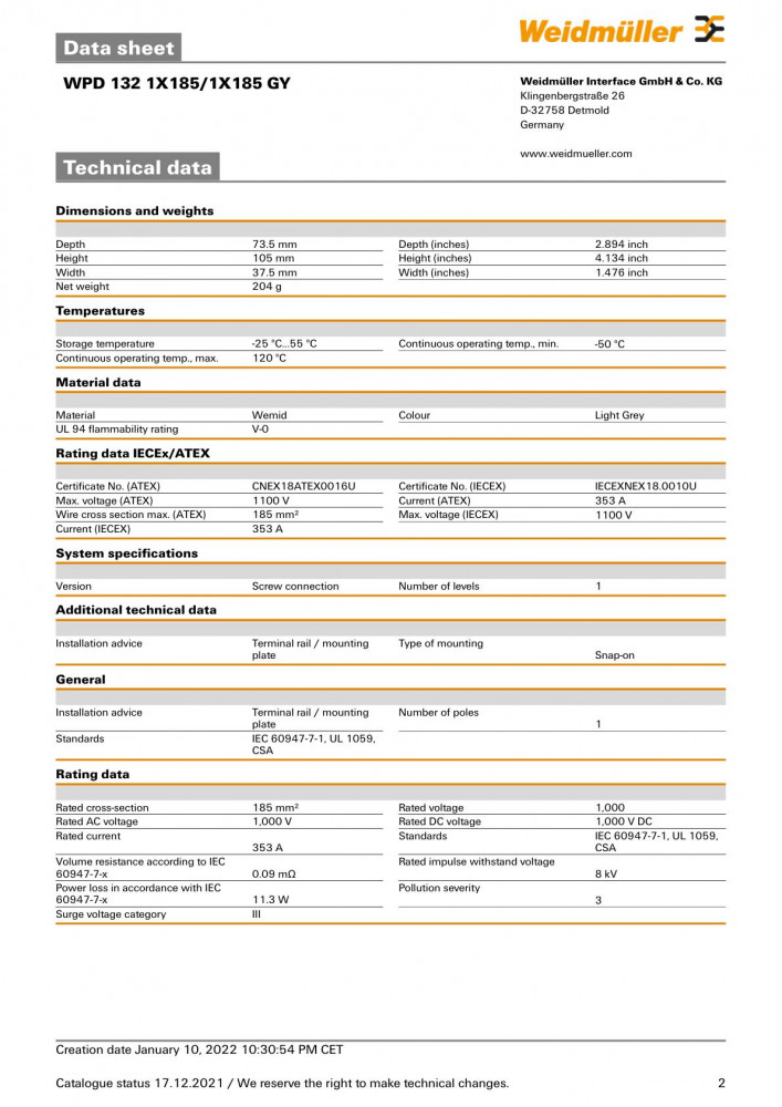 WEIDMULLER 2502750000 document page 2