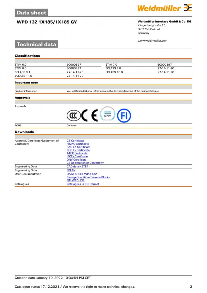 WEIDMULLER 2502750000 document page 3