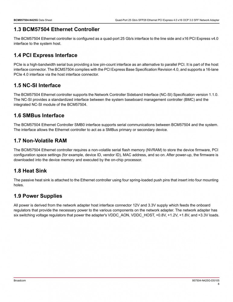 BCM57504 technical document page 8