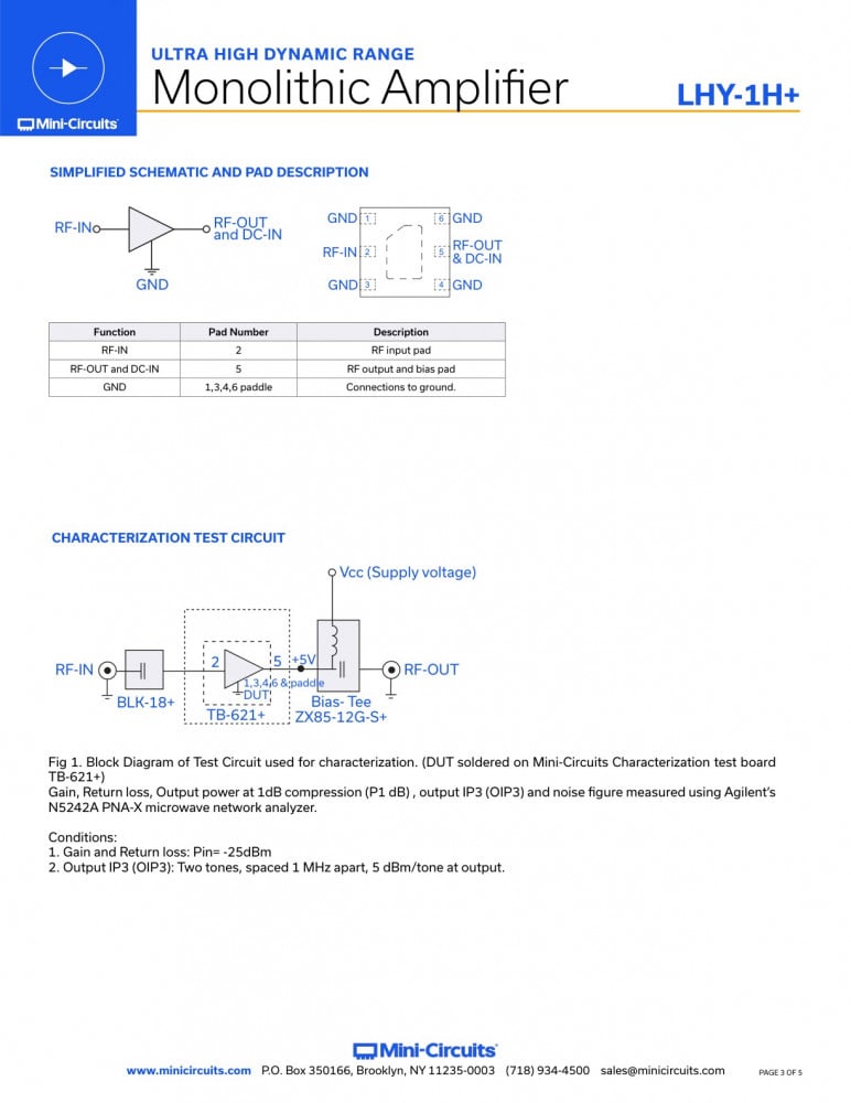 LHY-1H+ datasheet page 3