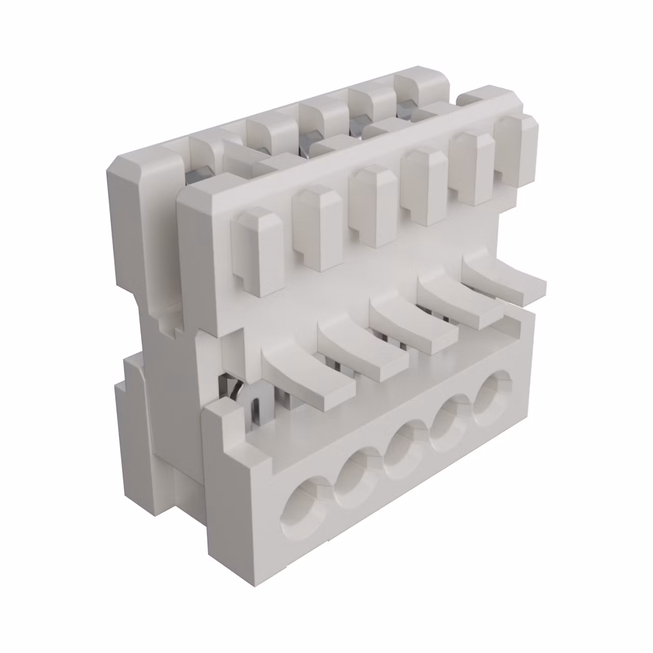 Appli-Mate RAST 2.5 IDT Housing, 2.50mm Pitch, Direct/Indirect, Female, 5 Circuits, All Position Keys, Polarizing Rib Between Circuits 1 and 2 for sale