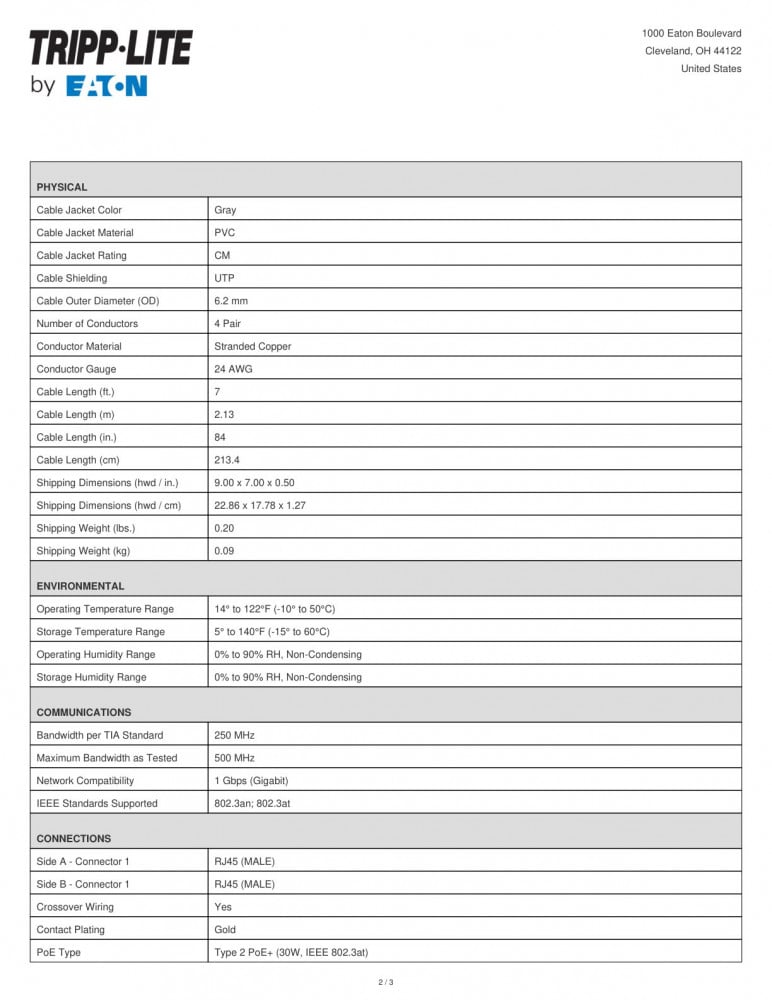 EATON N210-007-GY technical document page 2