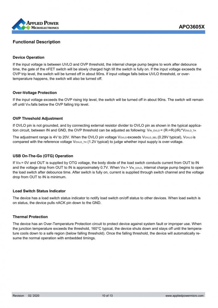 APO3605A datasheet page 10