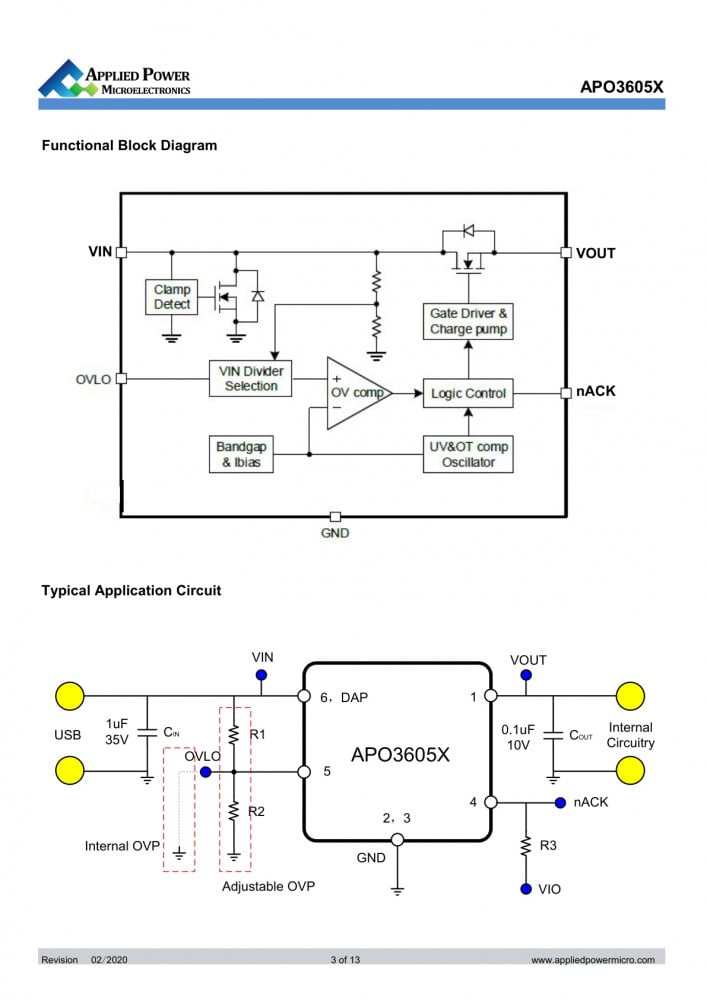 APO3605A datasheet page 3
