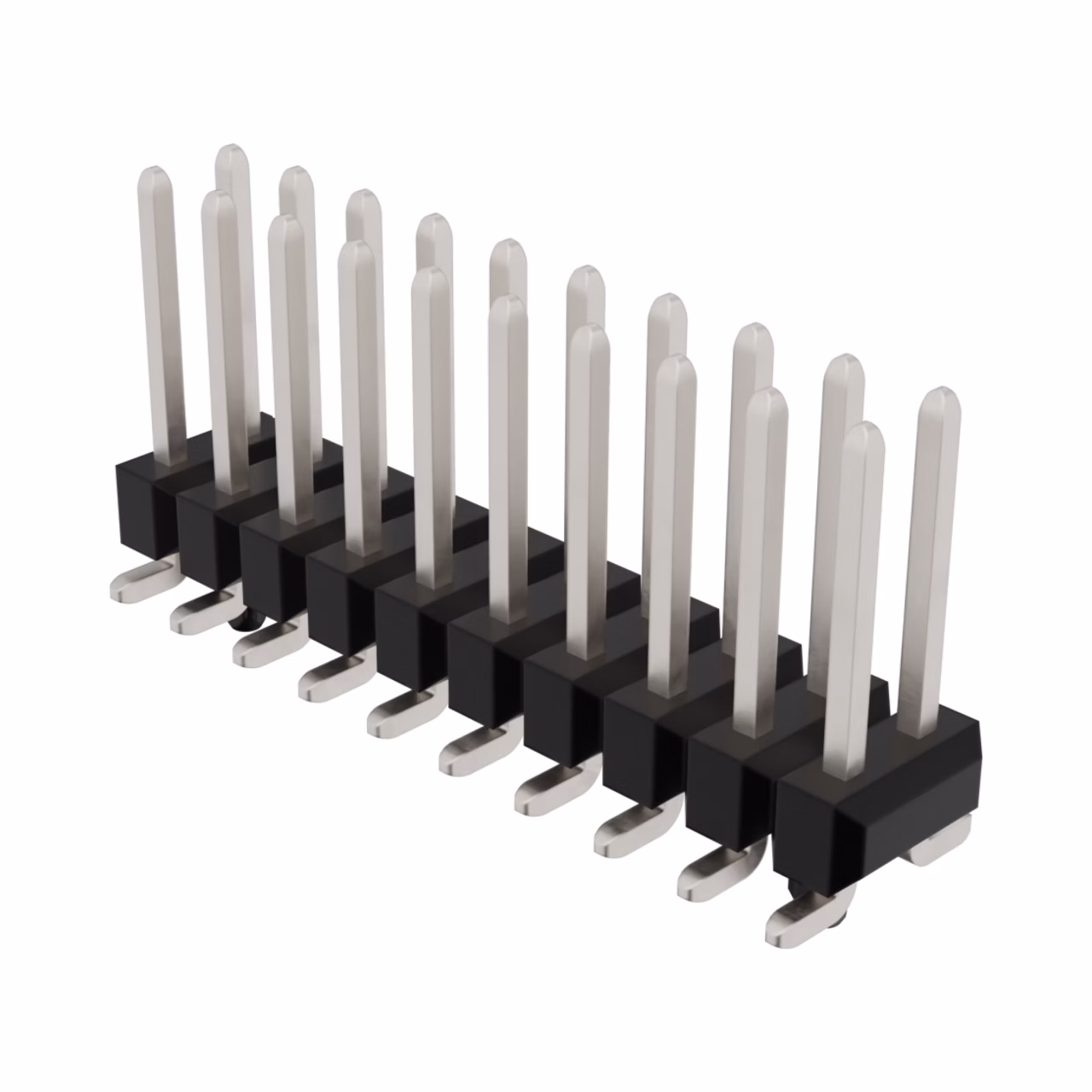 C-Grid Breakaway PCB Header, 2.54mm Pitch, Surface Mount, Dual Row, Vertical, 20 Circuits, Tin (Sn) Plating, 1.40mm Locator Pegs, 8.13mm Mating Pin Length, Tube for sale