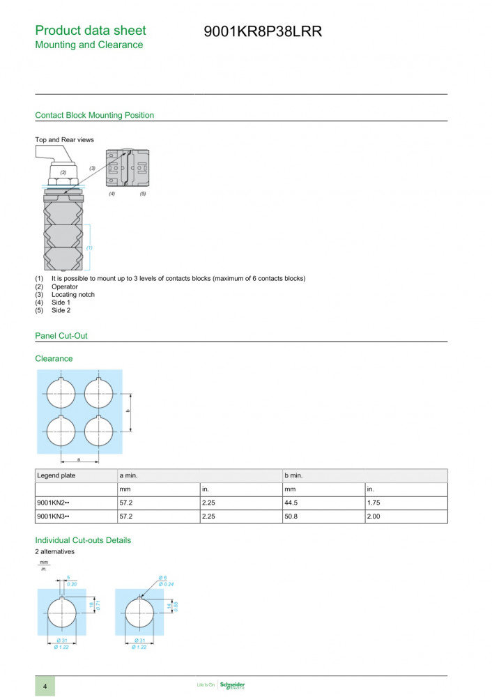 9001KR8P38LRR technical document page 4