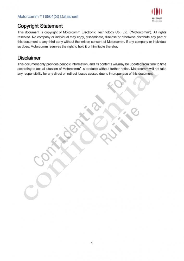 YT6801SH datasheet page 2