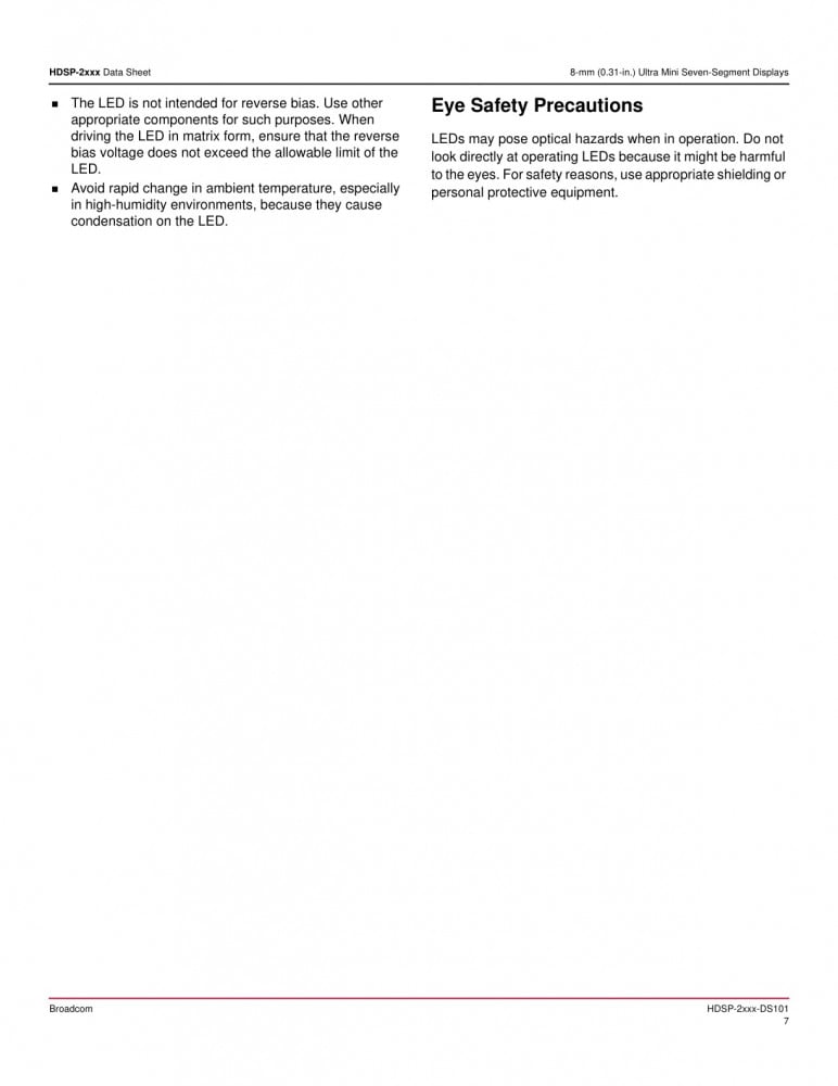 HDSP-2xxx datasheet page 7
