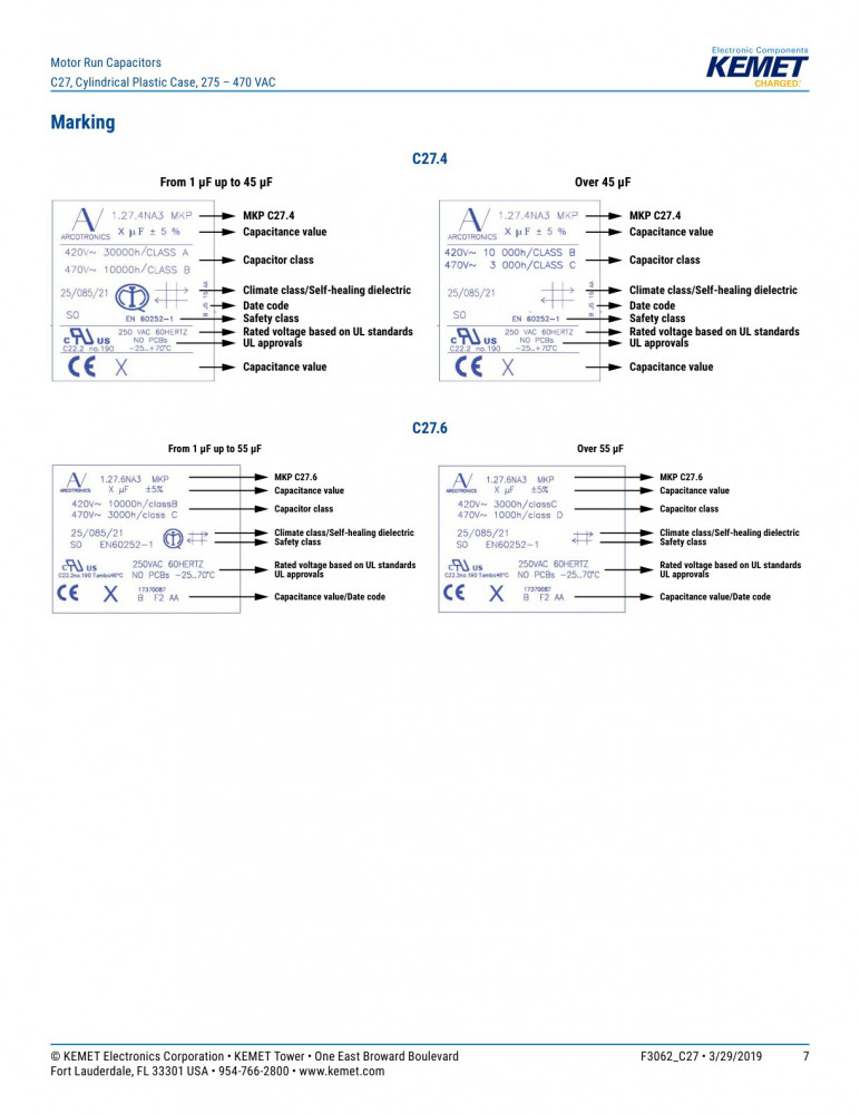 KEMET C27 datasheet page 7