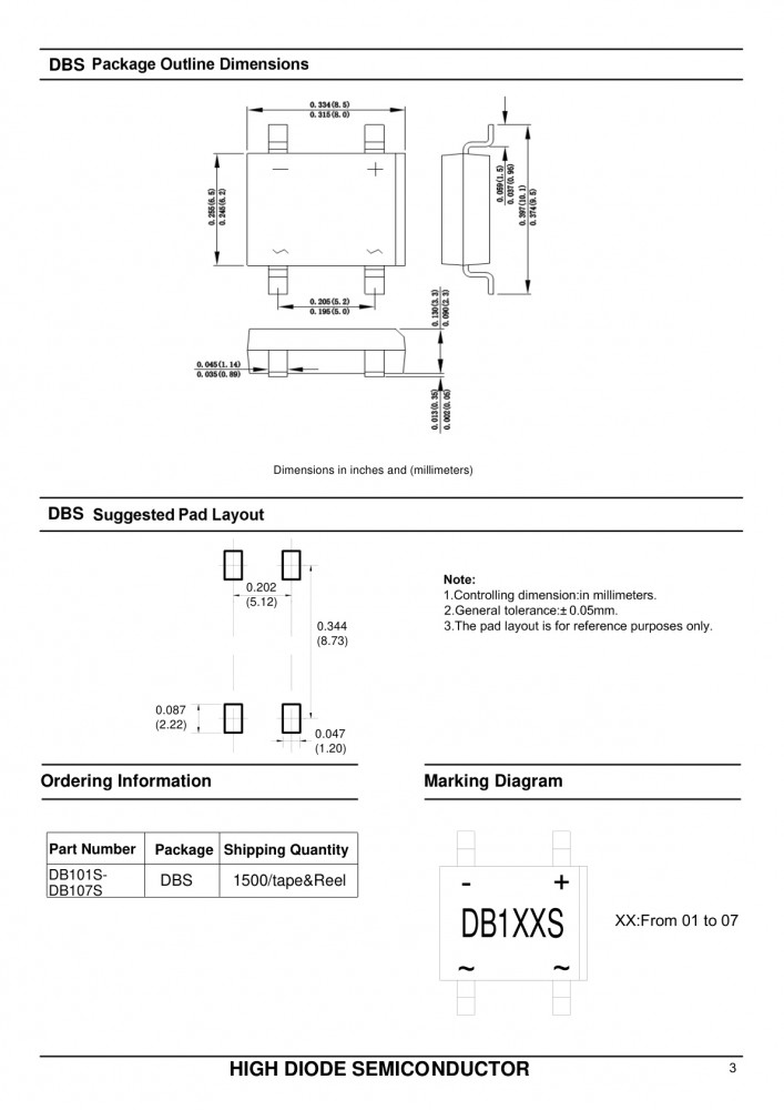 DBS bridge rectifier datasheet page 3