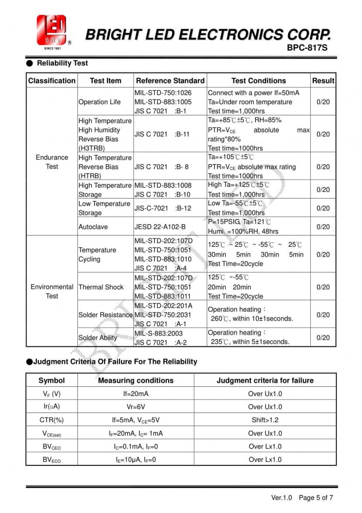 BPC-817SB datasheet page 6