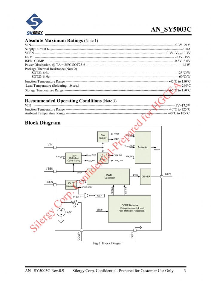 SY5003CABC datasheet page 3
