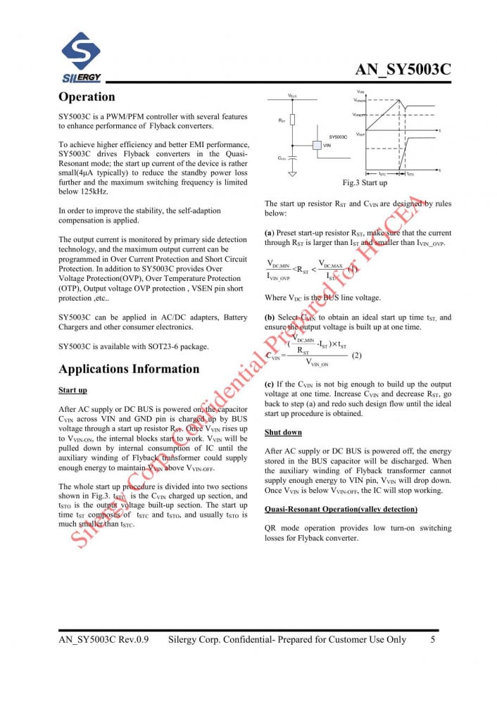 SY5003CABC datasheet page 5