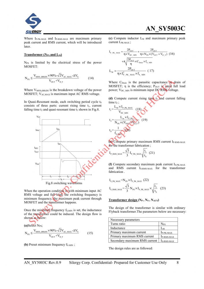 SY5003CABC datasheet page 8