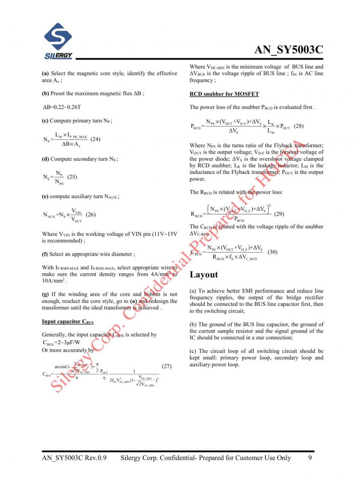 SY5003CABC datasheet page 9