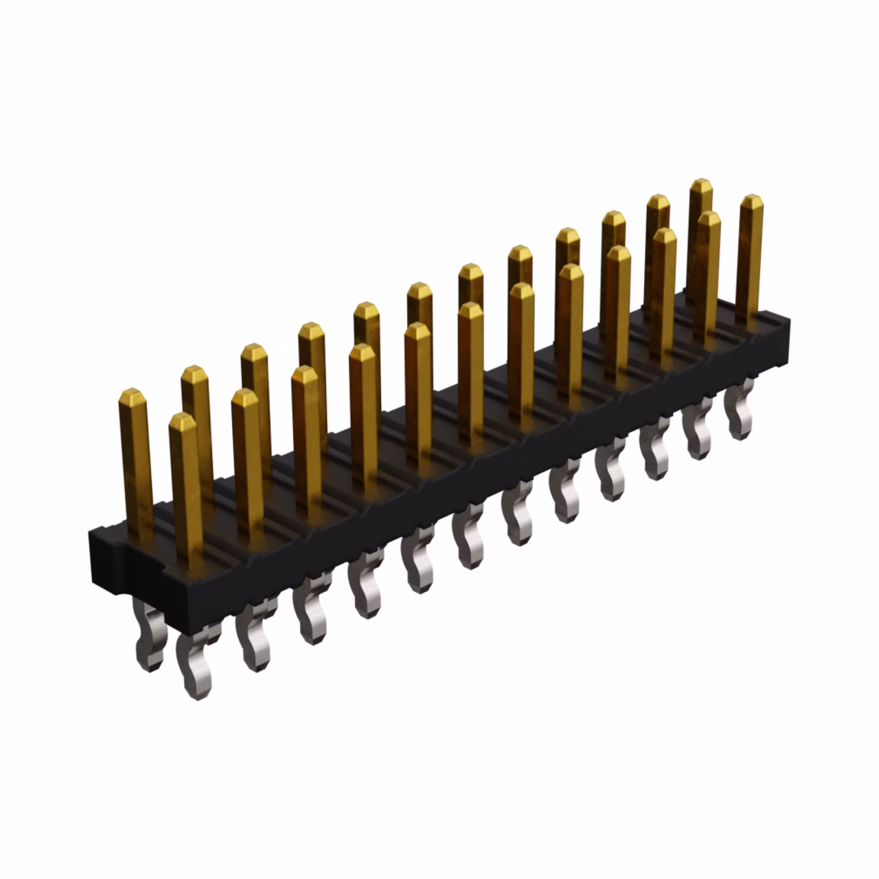 2.00mm Pitch Milli-Grid Straddle Mount Header, 24 Circuits, 0.38µm Gold (Au) Selective Plating, Lead-Free for sale