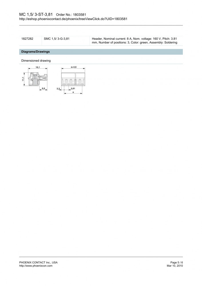 Phoenix Contact 1803581 technical document page 5