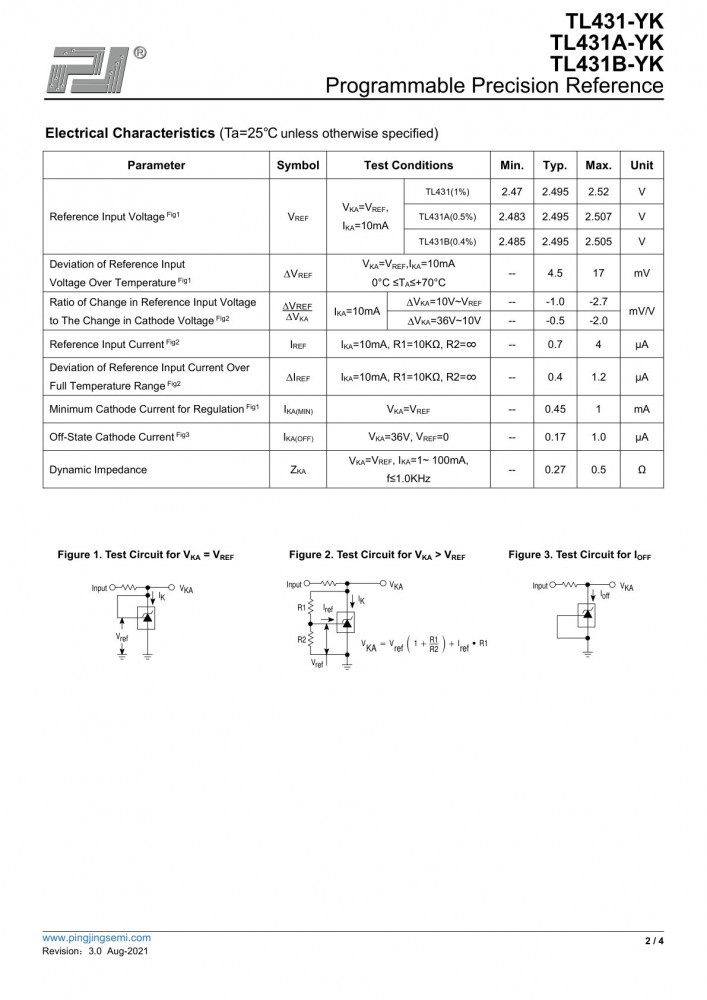 TL431A-YK datasheet page 2