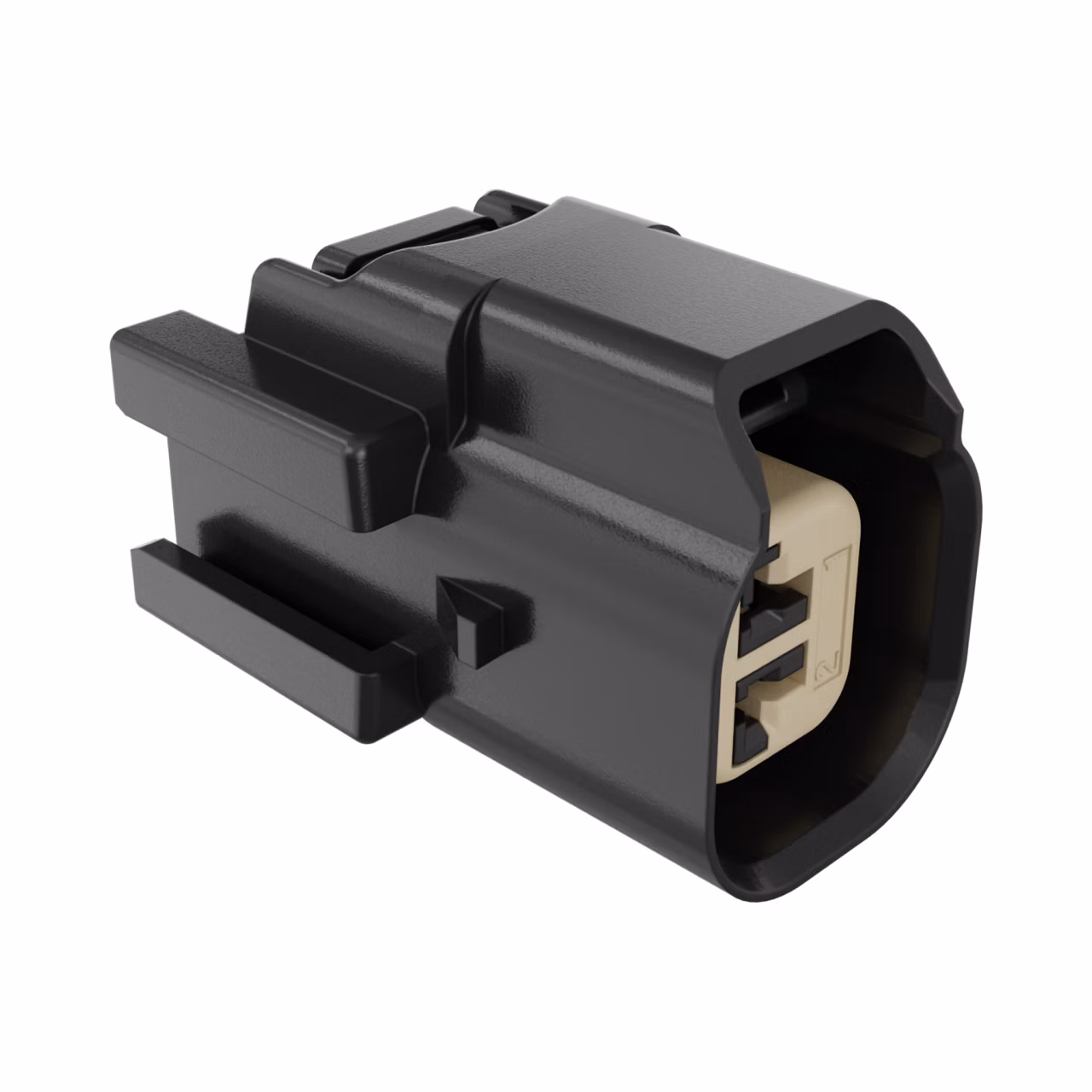 MX150 Cable-Sealed Female Connector Assembly, Single Row, 2 Circuits, Keying Option C, with Clipslot, Black for sale